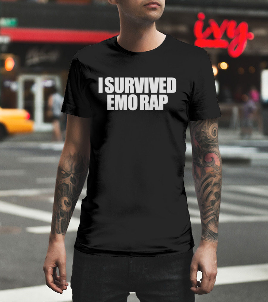 I Survived Emo Rap Nostalgia Trend Vintage Aesthetic Music Statement T-Shirt