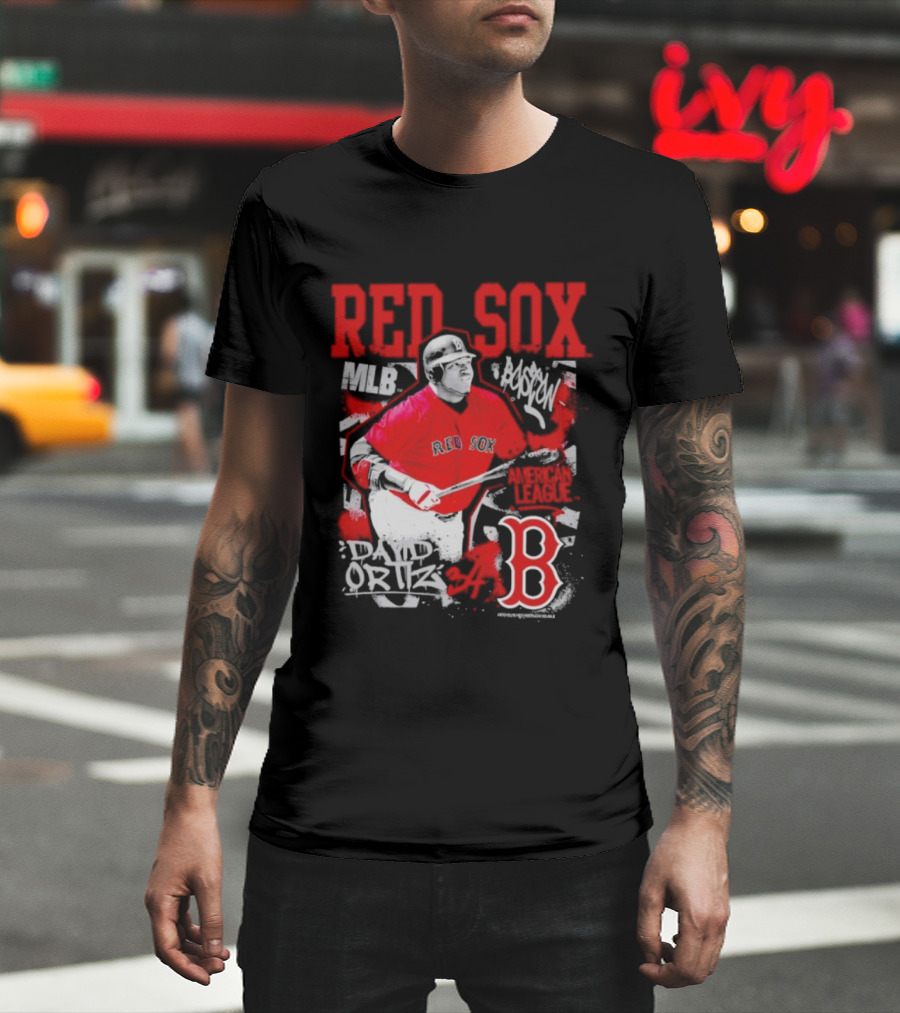 David Ortiz MLB Red Sox Cooperstown Star Moment Boston B T-Shirt