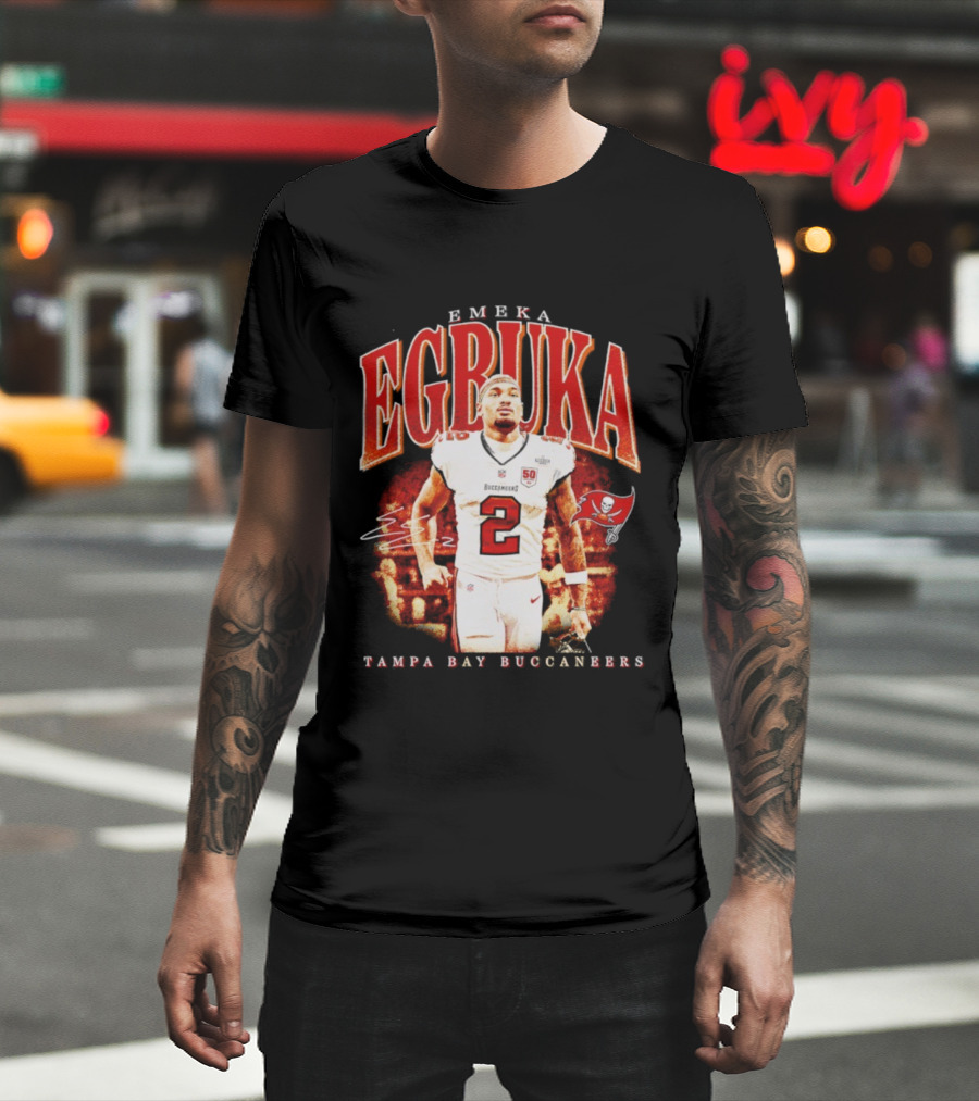 Emeka Egbuka Tampa Bay Buccaneers Egbuka 2 Football Player T-Shirt