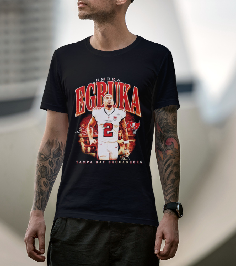 Emeka Egbuka Tampa Bay Buccaneers Egbuka 2 Football Player T-Shirt