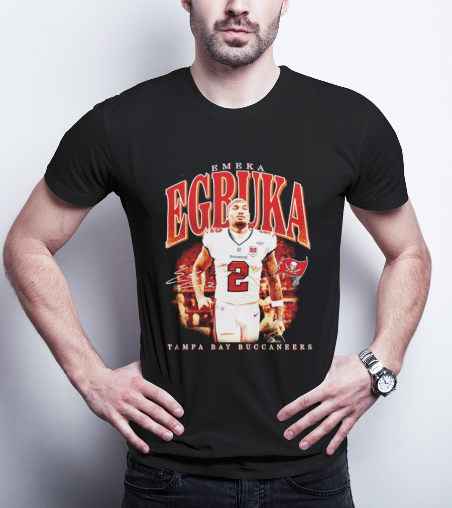 Emeka Egbuka Tampa Bay Buccaneers Egbuka 2 Football Player T-Shirt