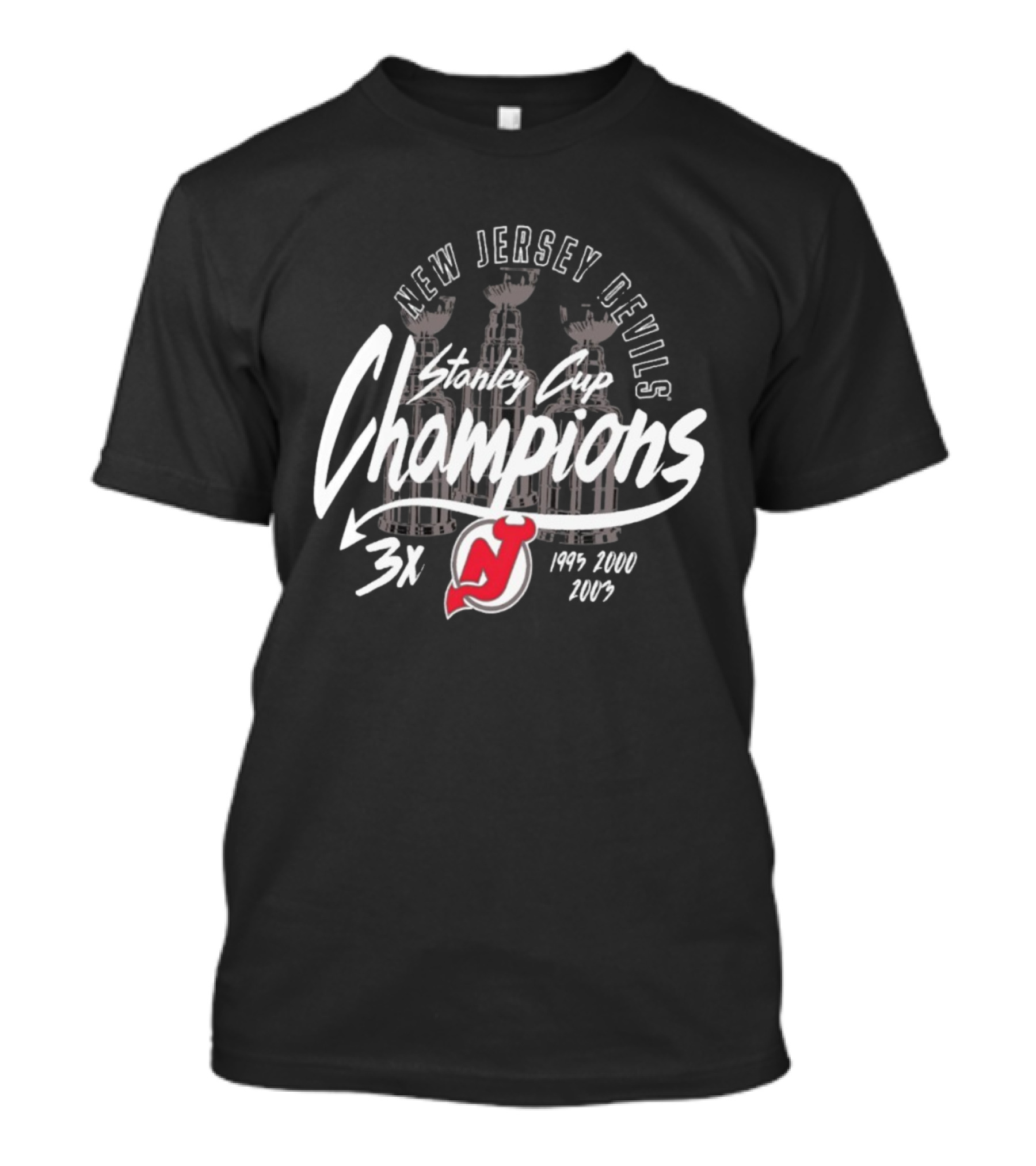 New Jersey Devils 3x Stanley Cup Champions 1995 2000 2003 T-Shirt
