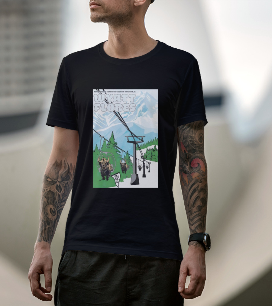 Wyatt Flores Nov 8 2025 Commodore Ballroom Vancouver BC Ski Lift Buffalo Artwork T-Shirt