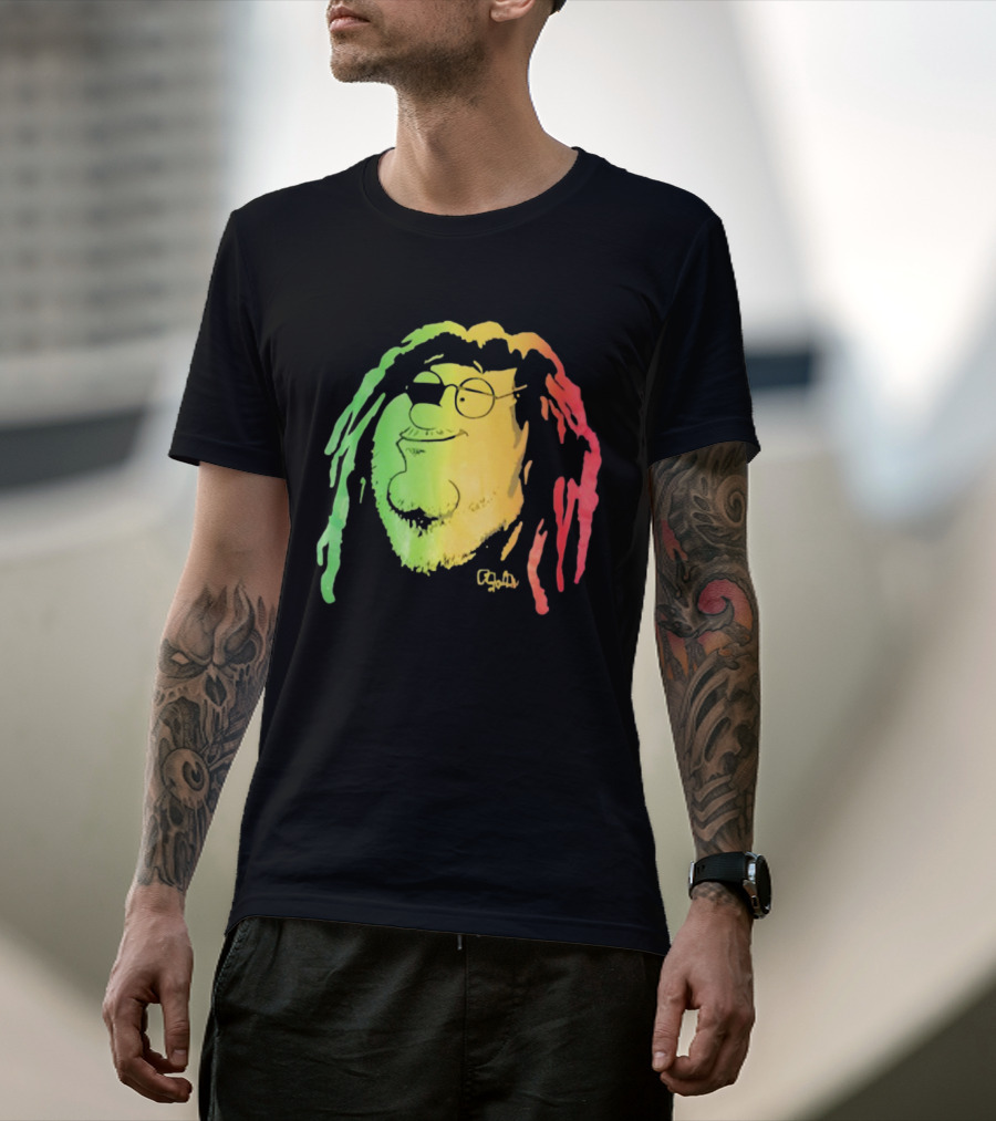 Family Guy Peter Griffin Rasta Colors Bob Marley Style T-Shirt