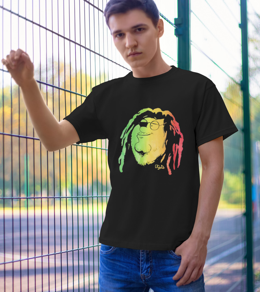 Family Guy Peter Griffin Rasta Colors Bob Marley Style T-Shirt
