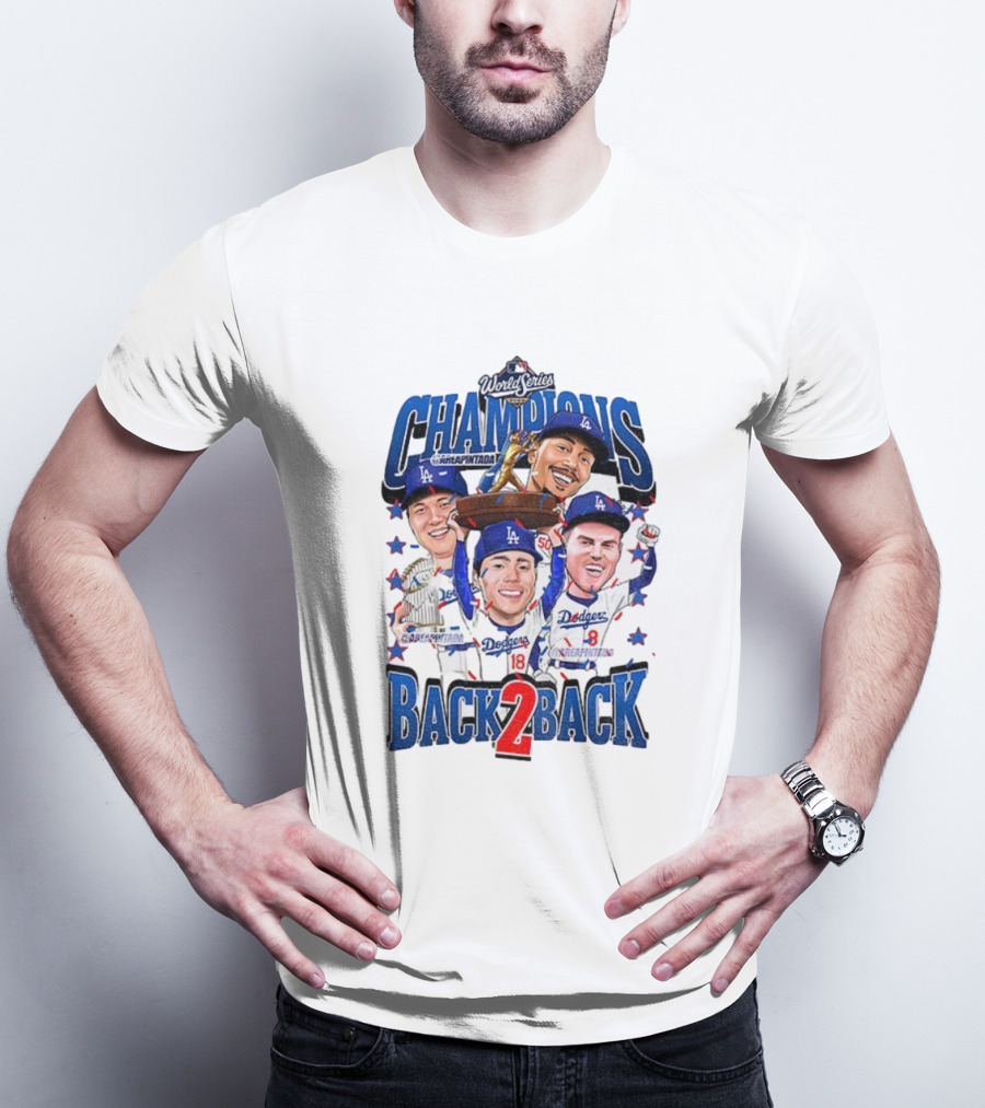 Los Angeles Dodgers World Series Champions Back 2 Back MLB Baseball 2025 T-Shirt
