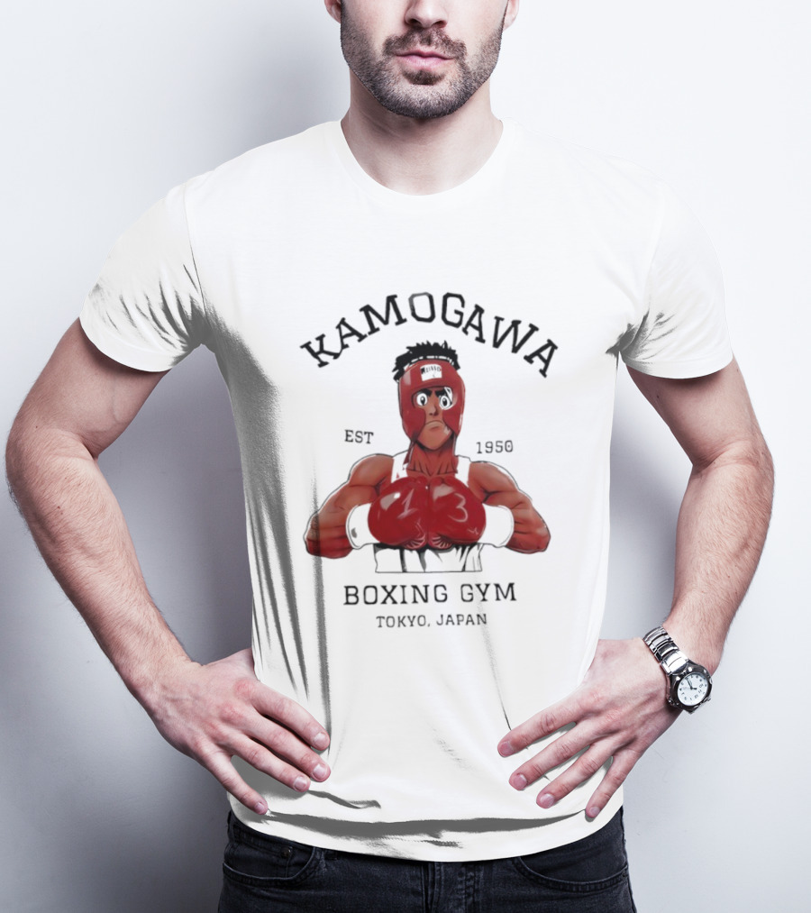 Kamogawa Boxing Gym Tokyo Japan Vintage 90s Hajime No Ippo Est 1950 T-Shirt