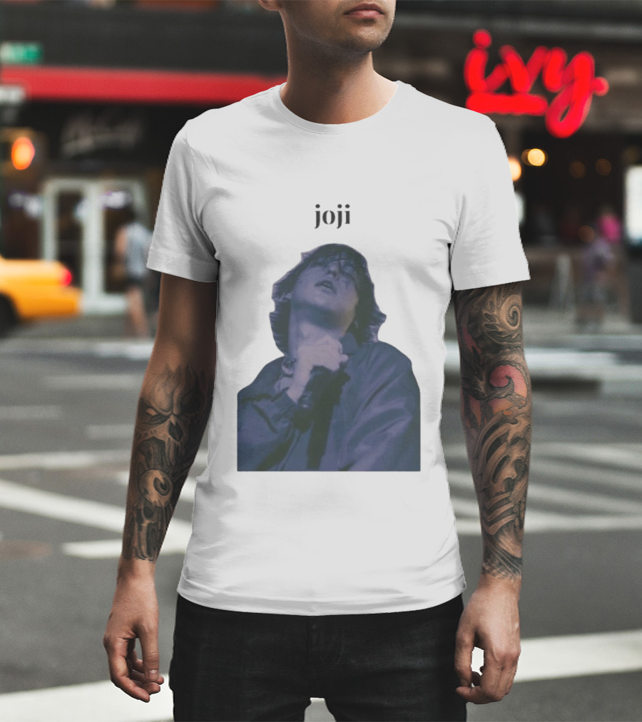 Joji Singer Mic Moment Blue Jacket Performance T-Shirt