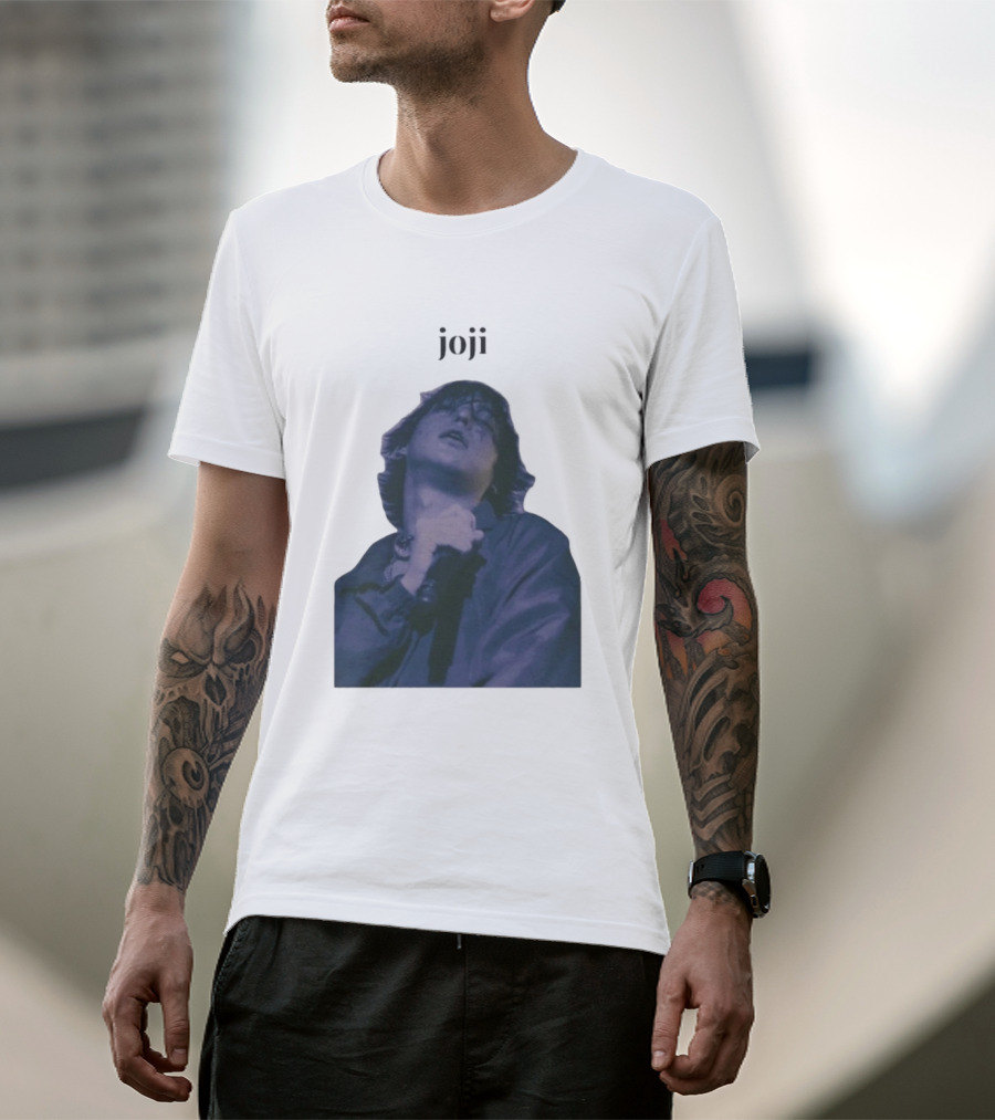 Joji Singer Mic Moment Blue Jacket Performance T-Shirt