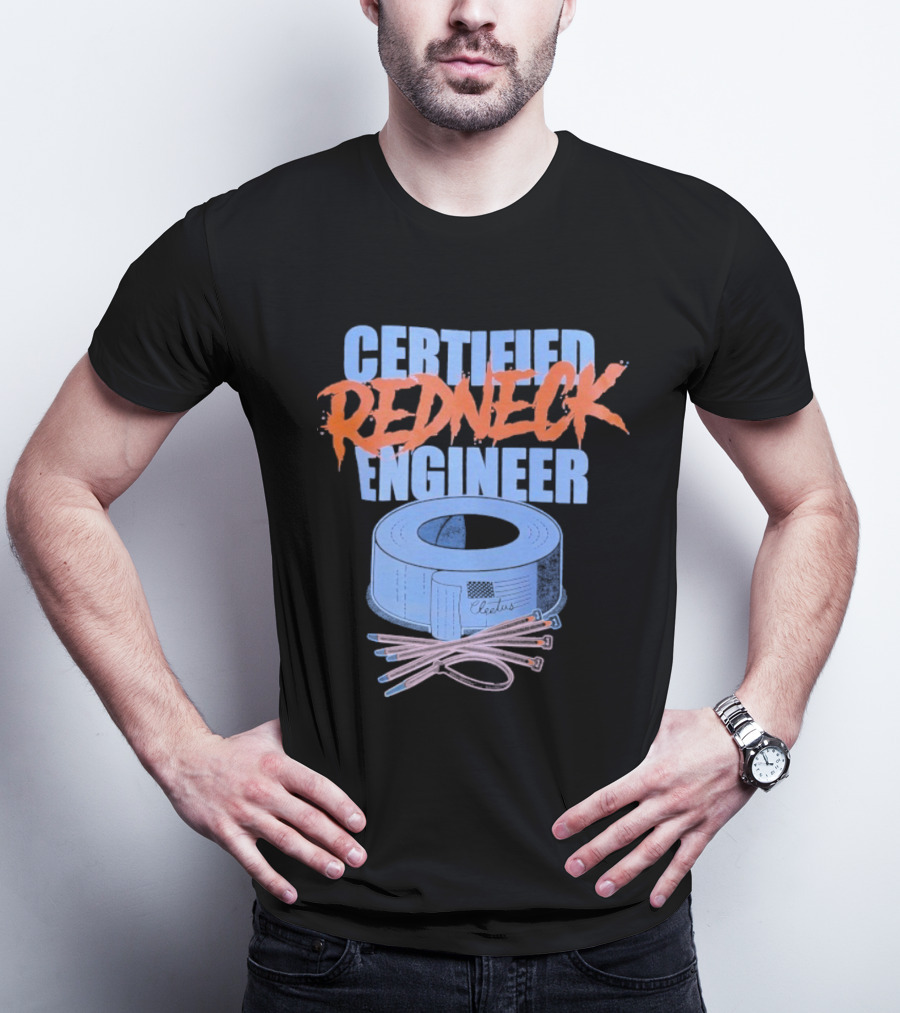 Certified Redneck Engineer Cleetus McFarland Duct Tape Wiring T-Shirt