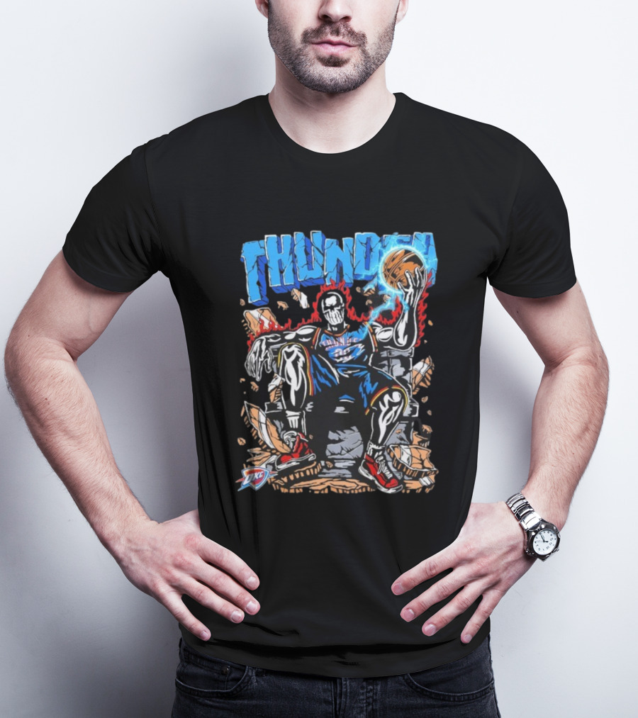 Oklahoma City Thunder Throne Basketball 34 OKC T-Shirt
