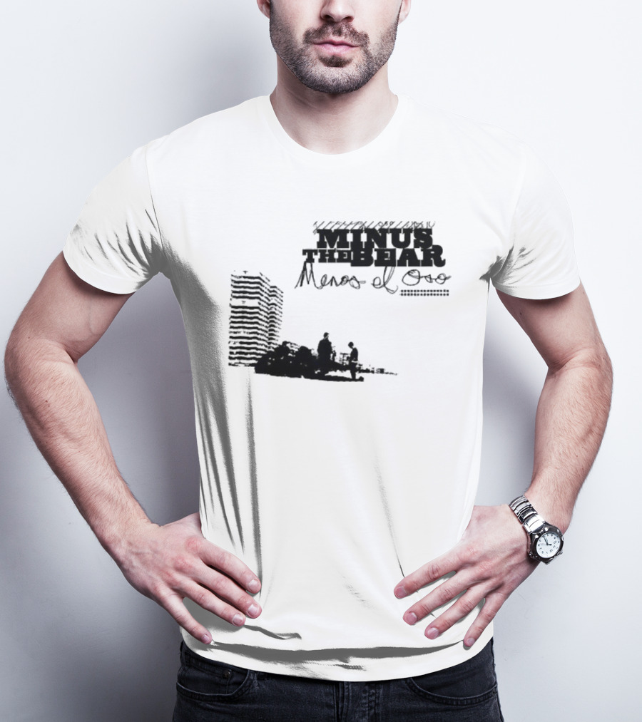 Minus The Bear Menos El Oso Skyline Urban Scene T-Shirt