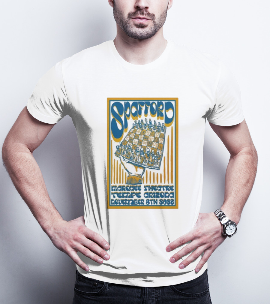 Spafford Marquee Theatre Tempe Arizona November 8th 2025 Chessboard Art T-Shirt
