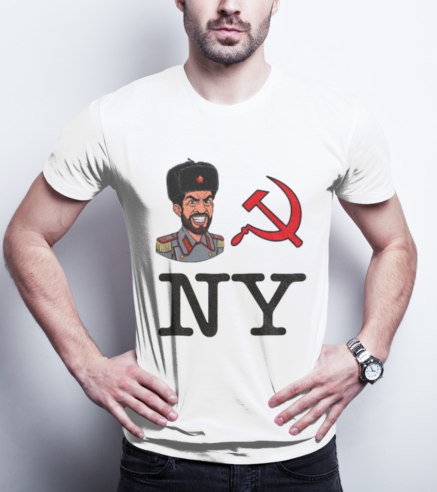 NY Communist Party Zohran Mamdani Imagery With Hammer And Sickle T-Shirt