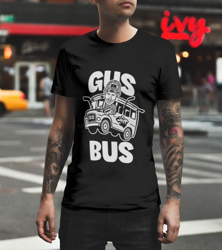 Gus Bus All Aboard Zach Parise Minnesota Wild Hockey T-Shirt