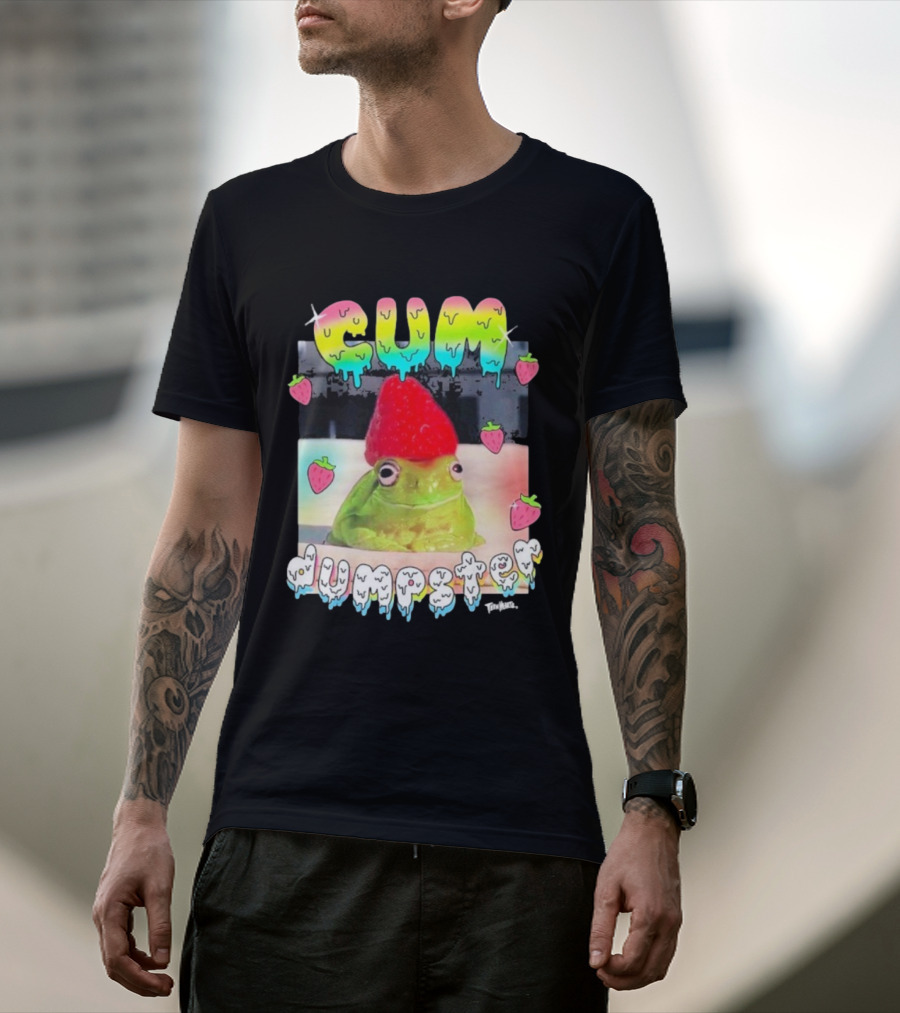 Cum Dumpster Frog Strawberry Hat Kawaii Aesthetic T-Shirt