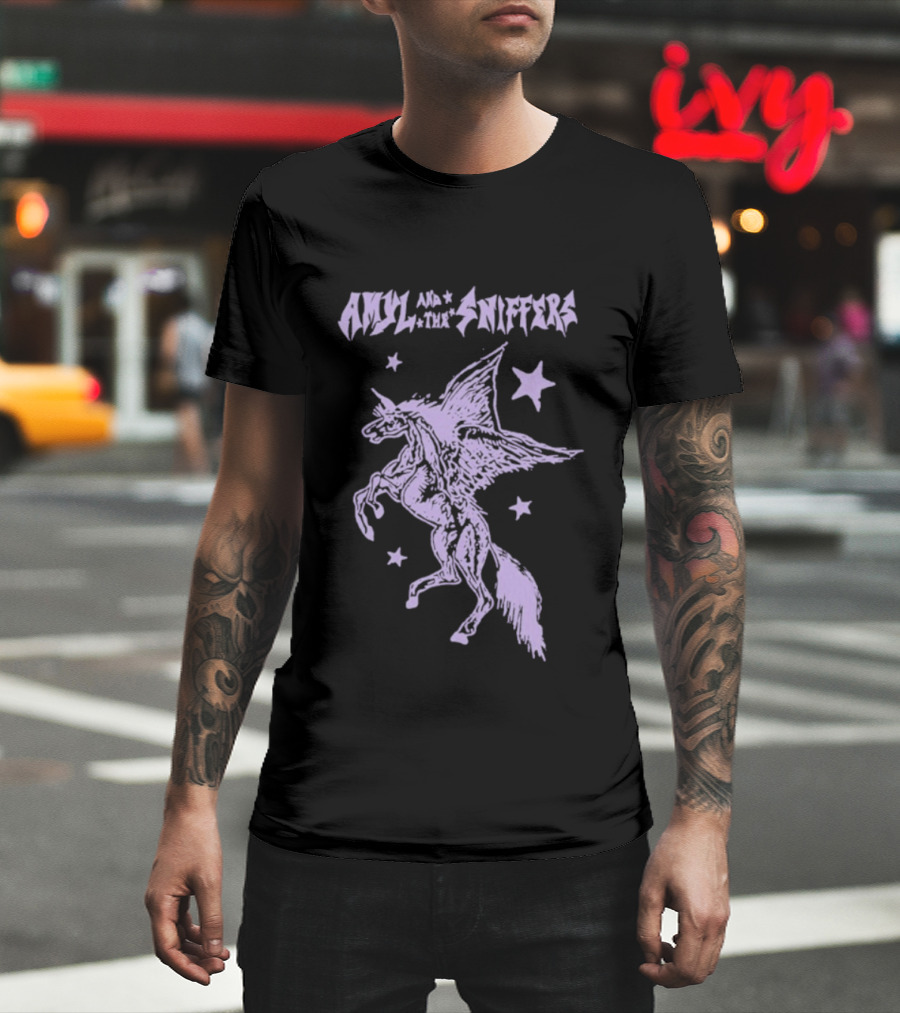 Amyl And The Sniffers Old Town Road Starry Pegasus T-Shirt