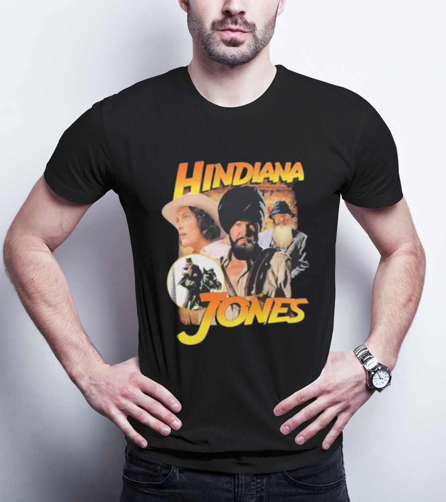 Hindiana Jones Adventure Turban Fedora Characters Indiana Jones Movie Theme T-Shirt