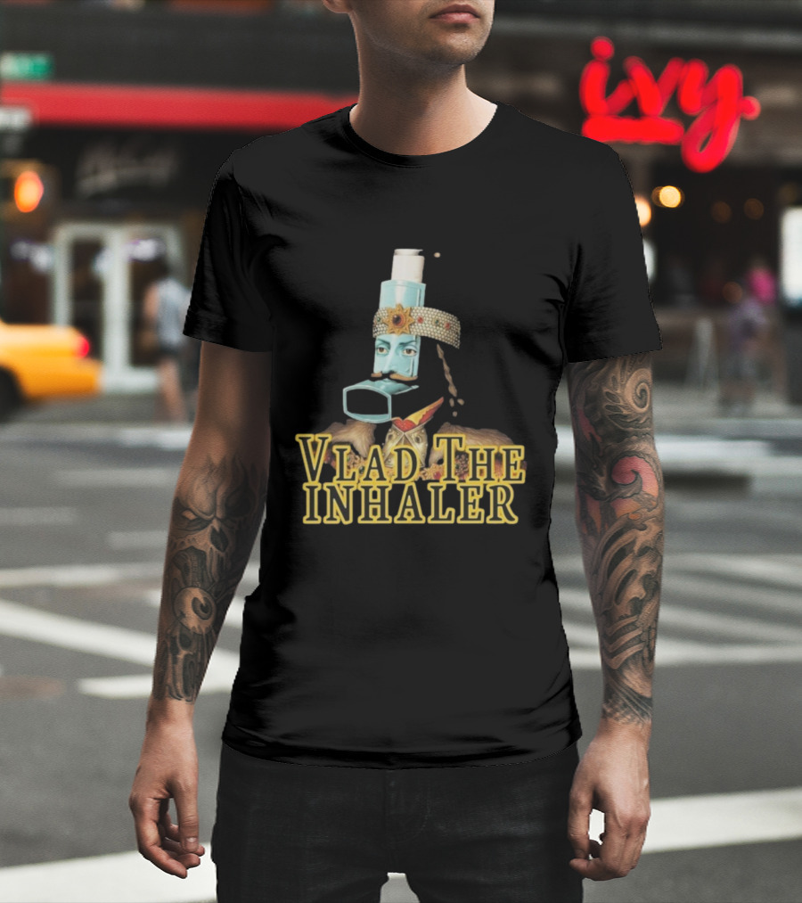 Vlad The Inhaler Asthma Humor Parody T-Shirt