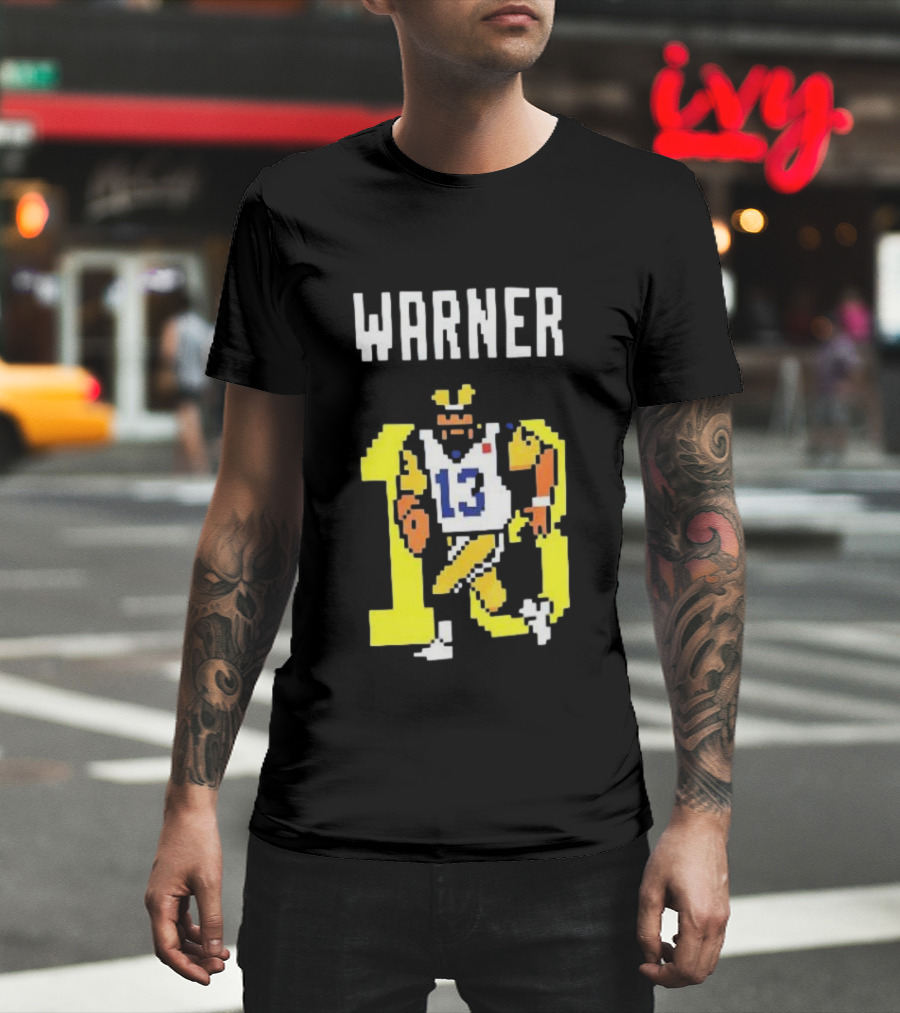 Kurt Warner Los Angeles Rams Retro 8-Bit 13 NFL T-Shirt