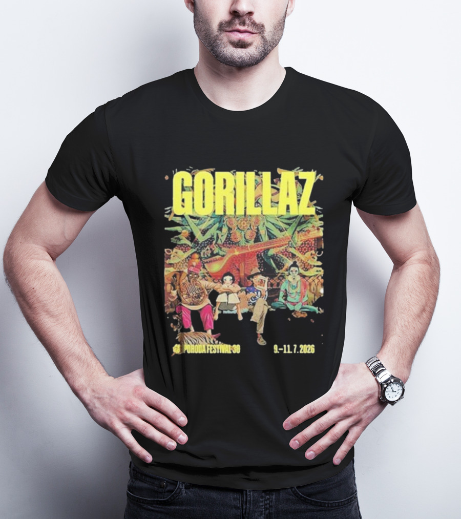 Gorillaz Pohoda Festival July 9-11 2026 Vibrant Music Artistry T-Shirt
