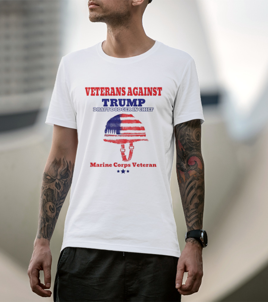 Veterans Against Trump Draft Dodger In Chief Marine Corps Veteran T-Shirt