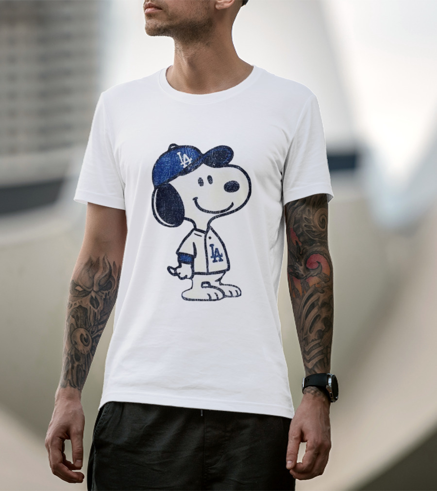 Snoopy Los Angeles Dodgers MLB Baseball Player World Series 2025 T-Shirt