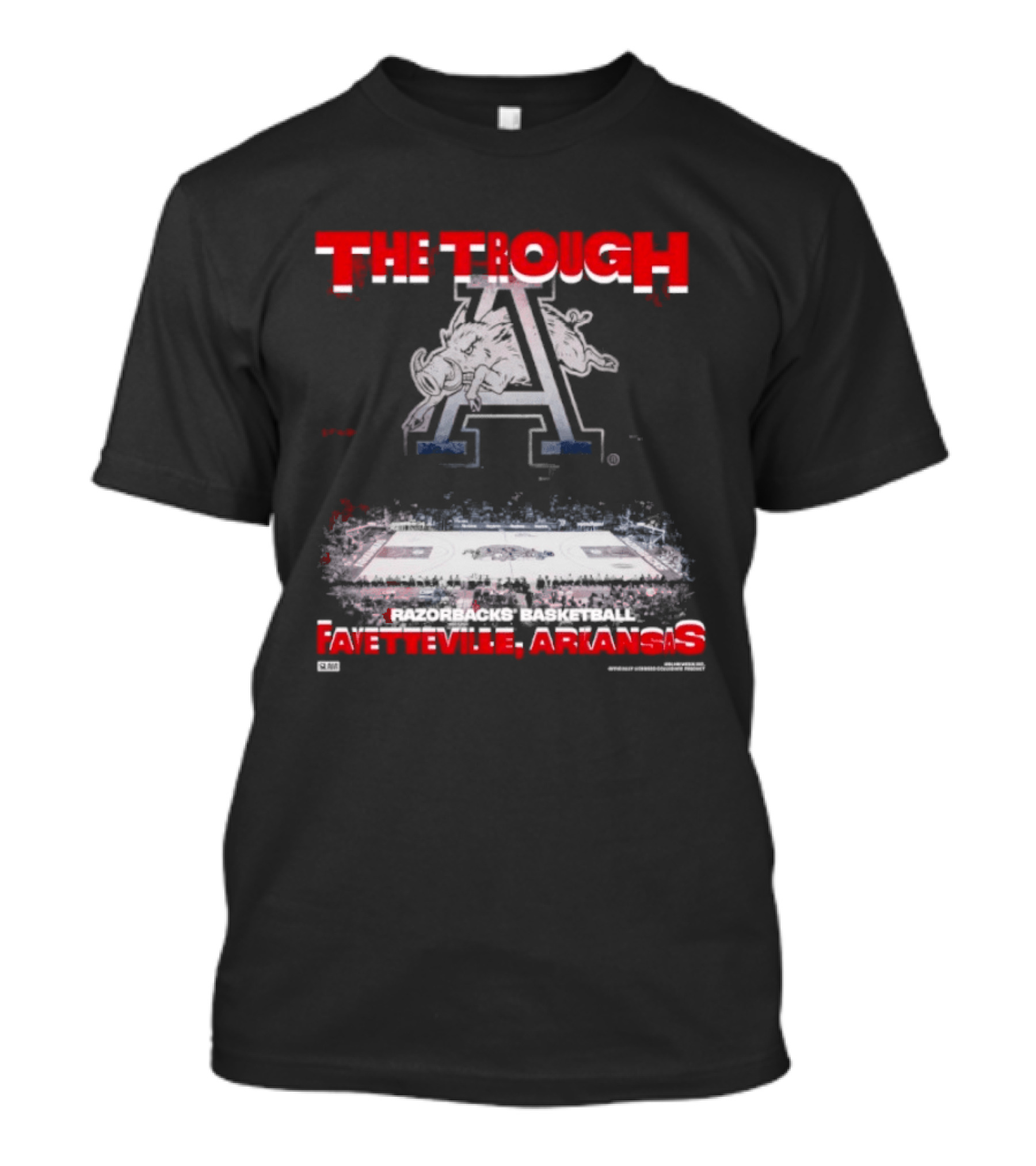 Arkansas Razorbacks Basketball The Trough Fayetteville Arena Court A T-Shirt