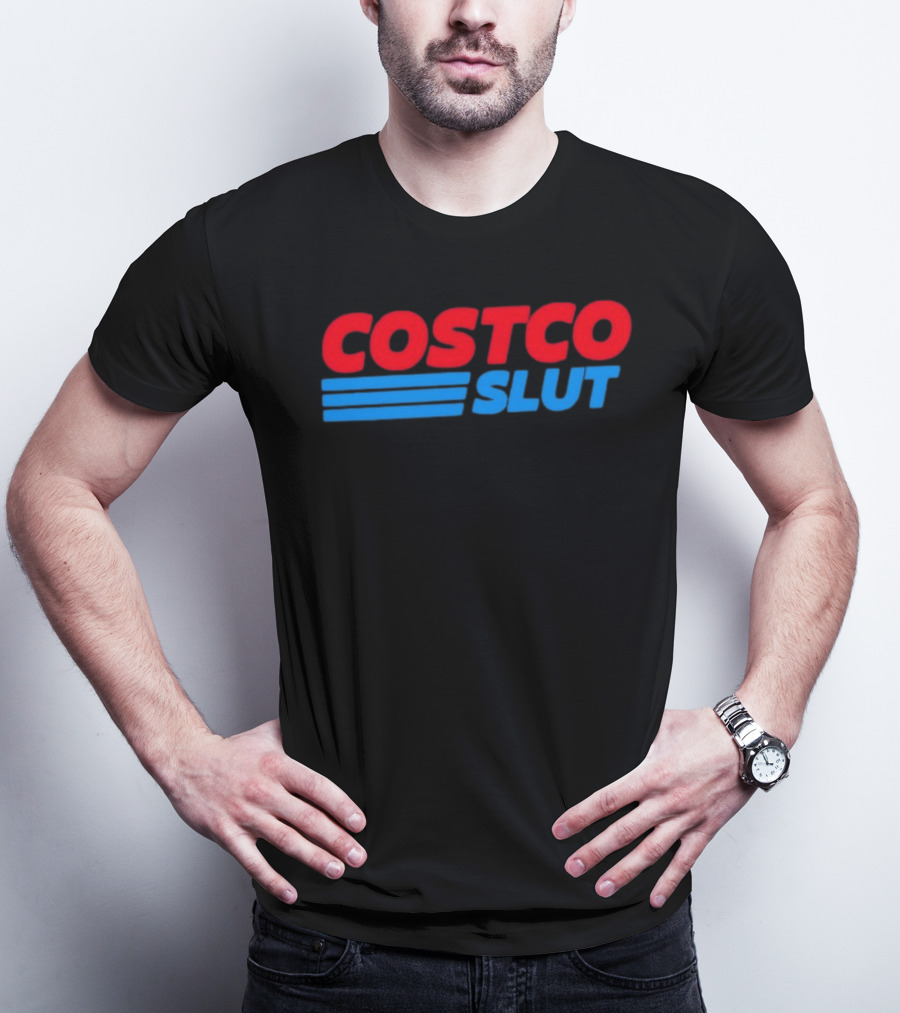 Costco Slut Bold Red Blue T-Shirt