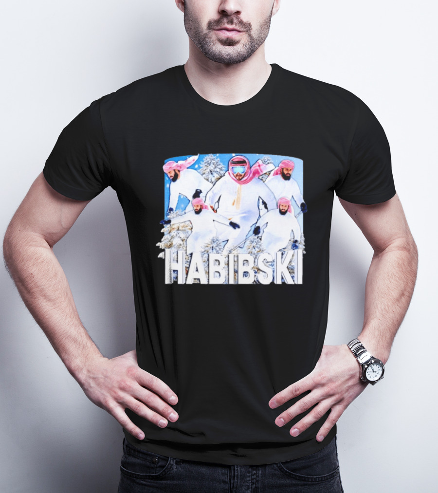 Habibski Habibi Skiing Adventure Winter Fun T-Shirt
