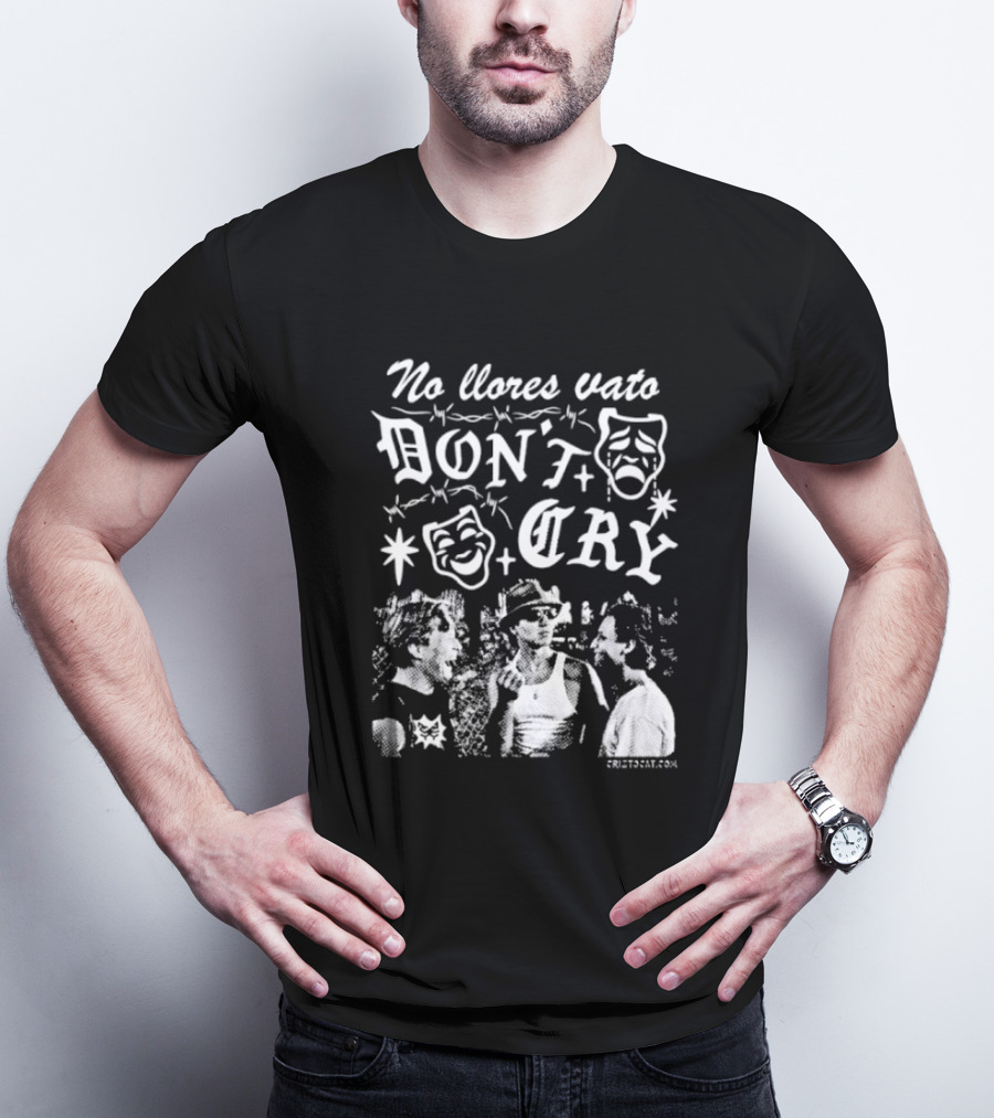 No Llores Vato Don't Cry Comedy Tragedy Masks T-Shirt