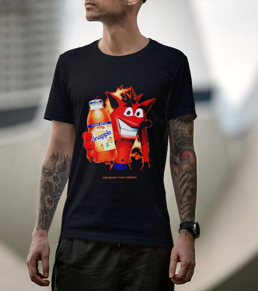 Crash Bandicoot Holding Snapple Retro 90s T-Shirt