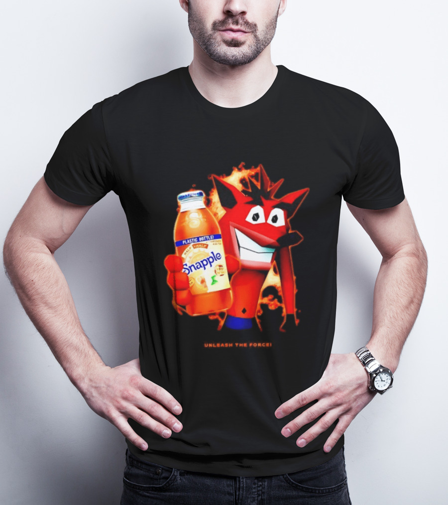 Crash Bandicoot Holding Snapple Retro 90s T-Shirt