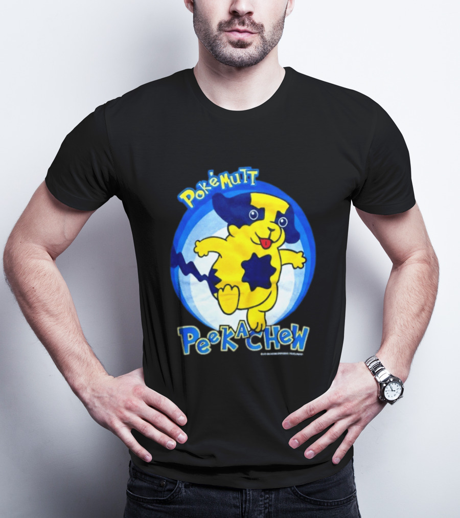 Pokemutt Peekachew Classic Fun Character Mashup T-Shirt