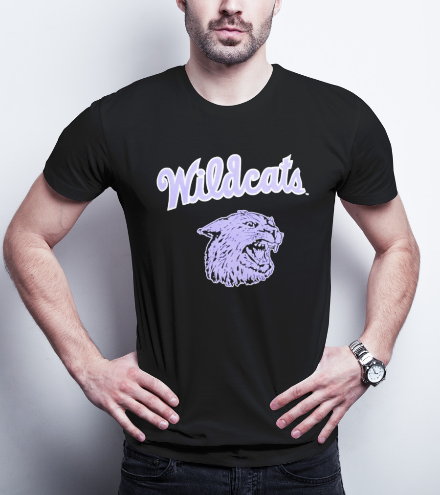 Wildcats Wildcat Head Purple T-Shirt