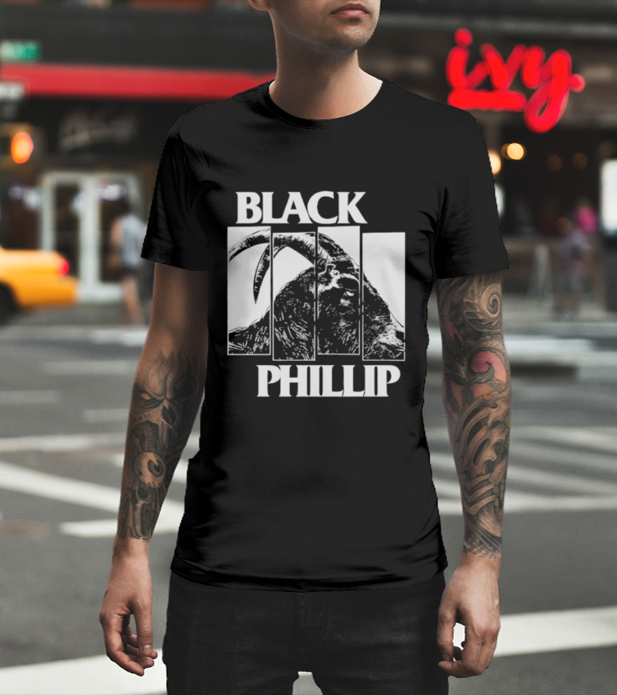 Black Phillip The Witch Goat Black Flag T-Shirt