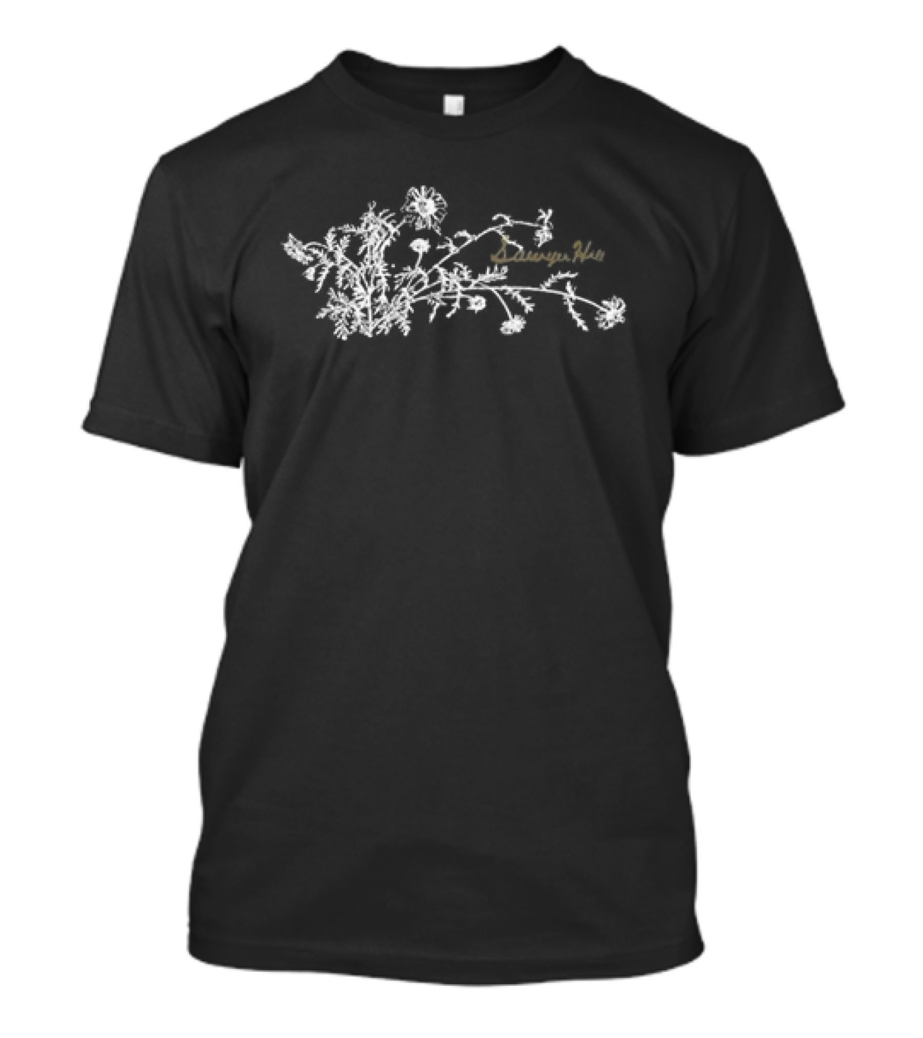 Sawyer Hill Floral Botanical White And Yellow Blossoms T-Shirt