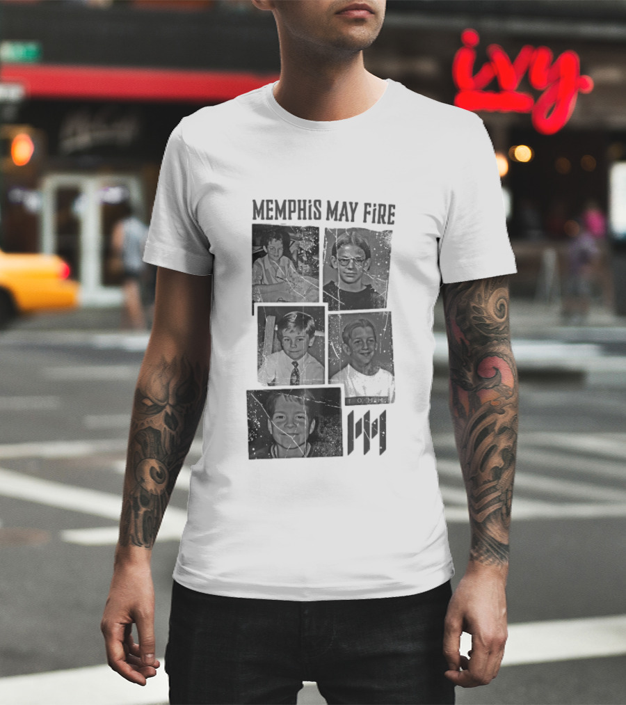 Memphis May Fire Vintage School Photos Collection T-Shirt