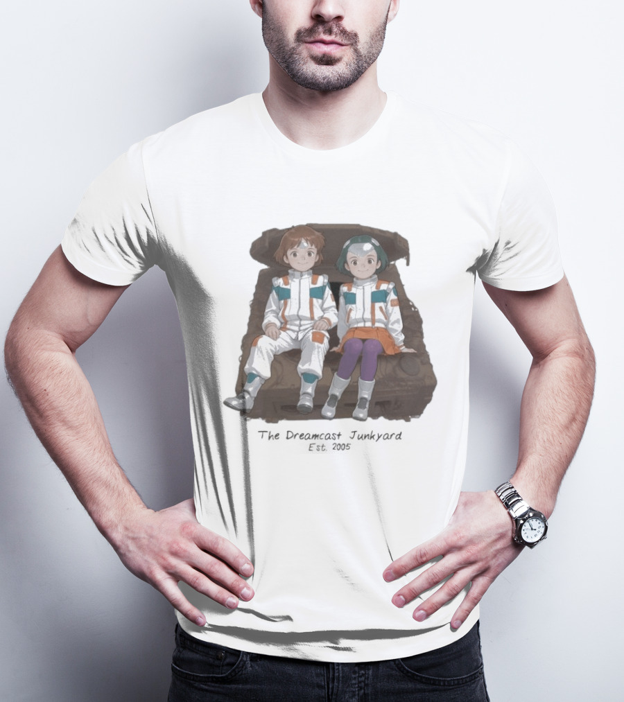 The DC Junkyard X Tez Okano JunkyardGaGa Est 2005 Kids In Spacesuits Sitting On Tank T-Shirt