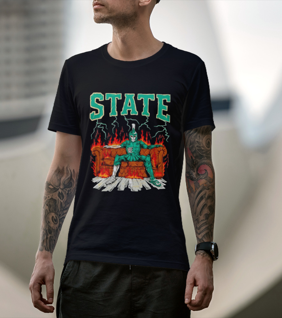 STATE Burning Couch Spartan T-Shirt
