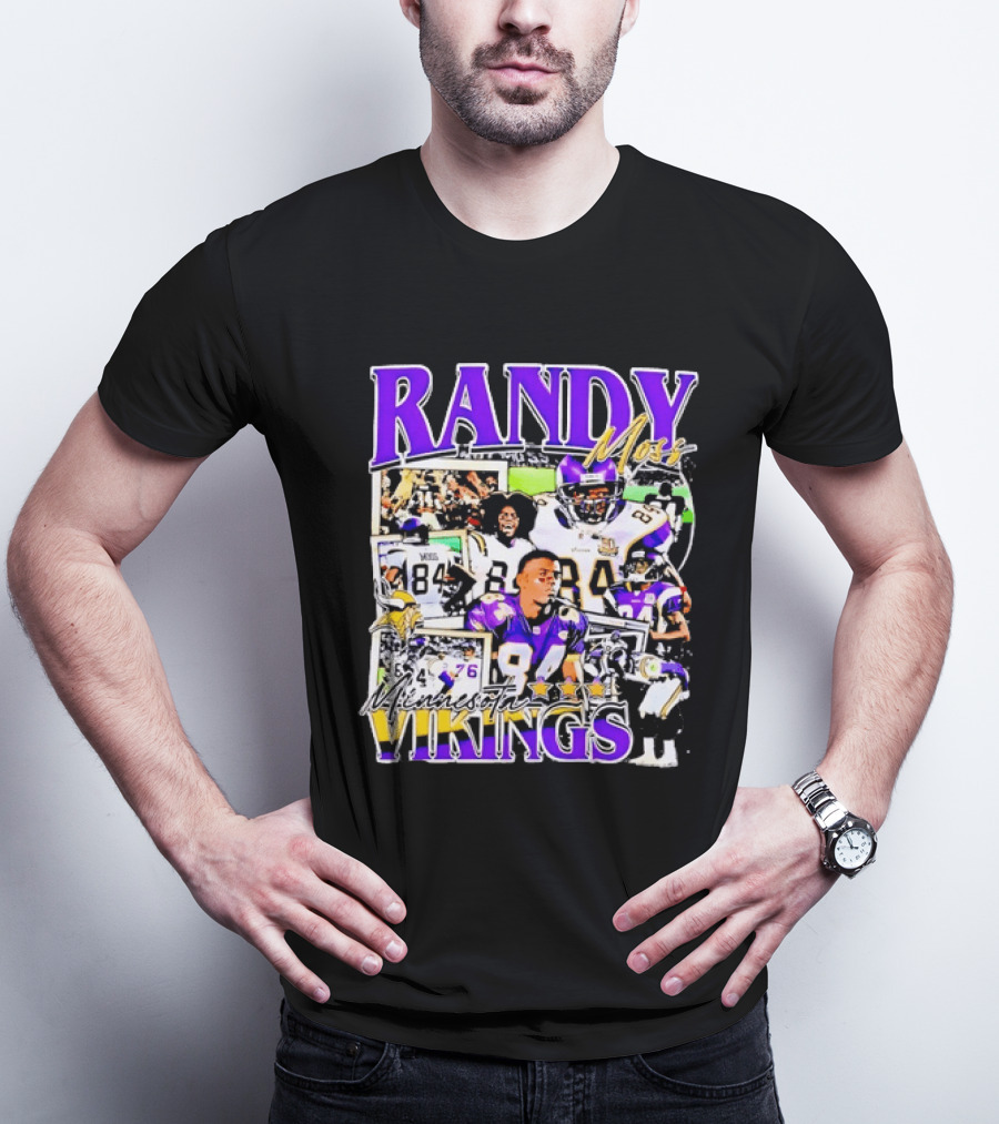 Randy Moss Minnesota Vikings 84 Star Legend NFL Football T-Shirt