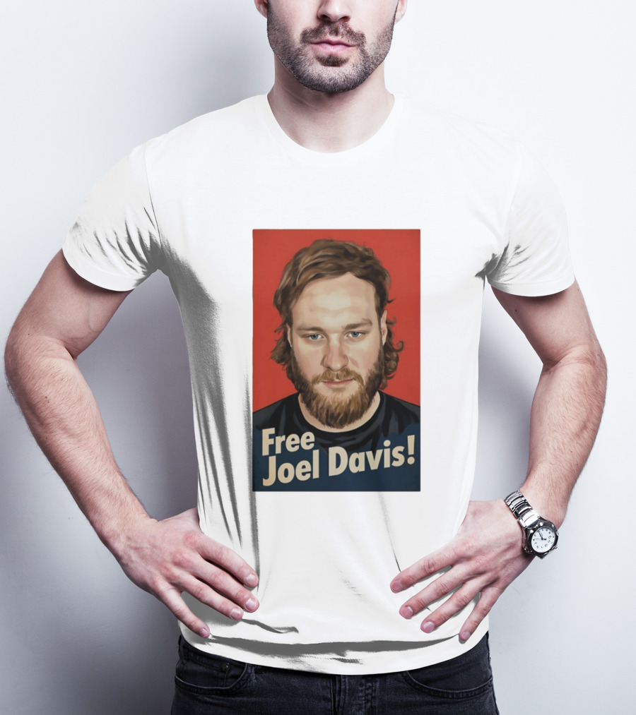 Free Joel Davis Bold Portrait Red T-Shirt