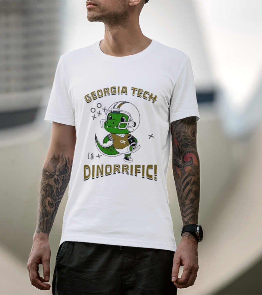Georgia Tech Dino Football Fun Dinorrific T-Shirt