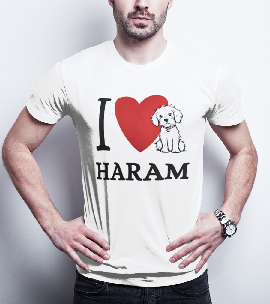 I Love Haram Cute Dog Heart T-Shirt