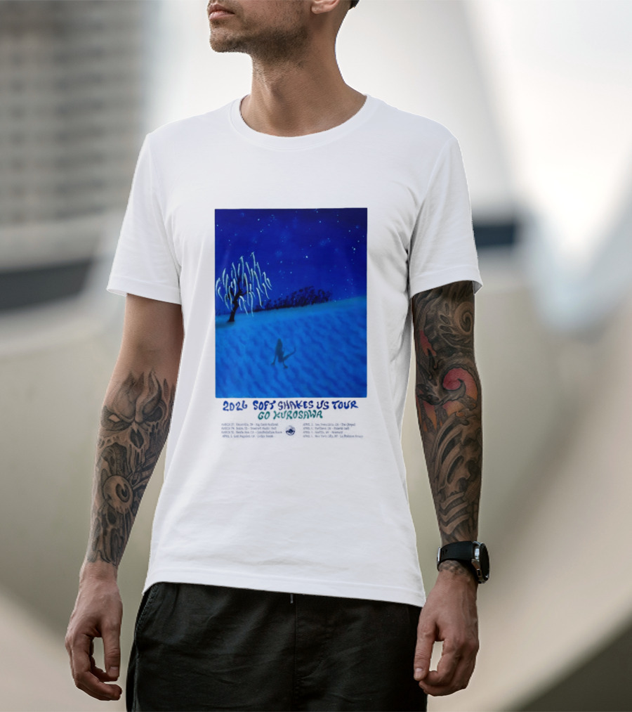 Kikagaku Moyo 2026 Soft Shakes US Tour Goshodaira Night Scene T-Shirt