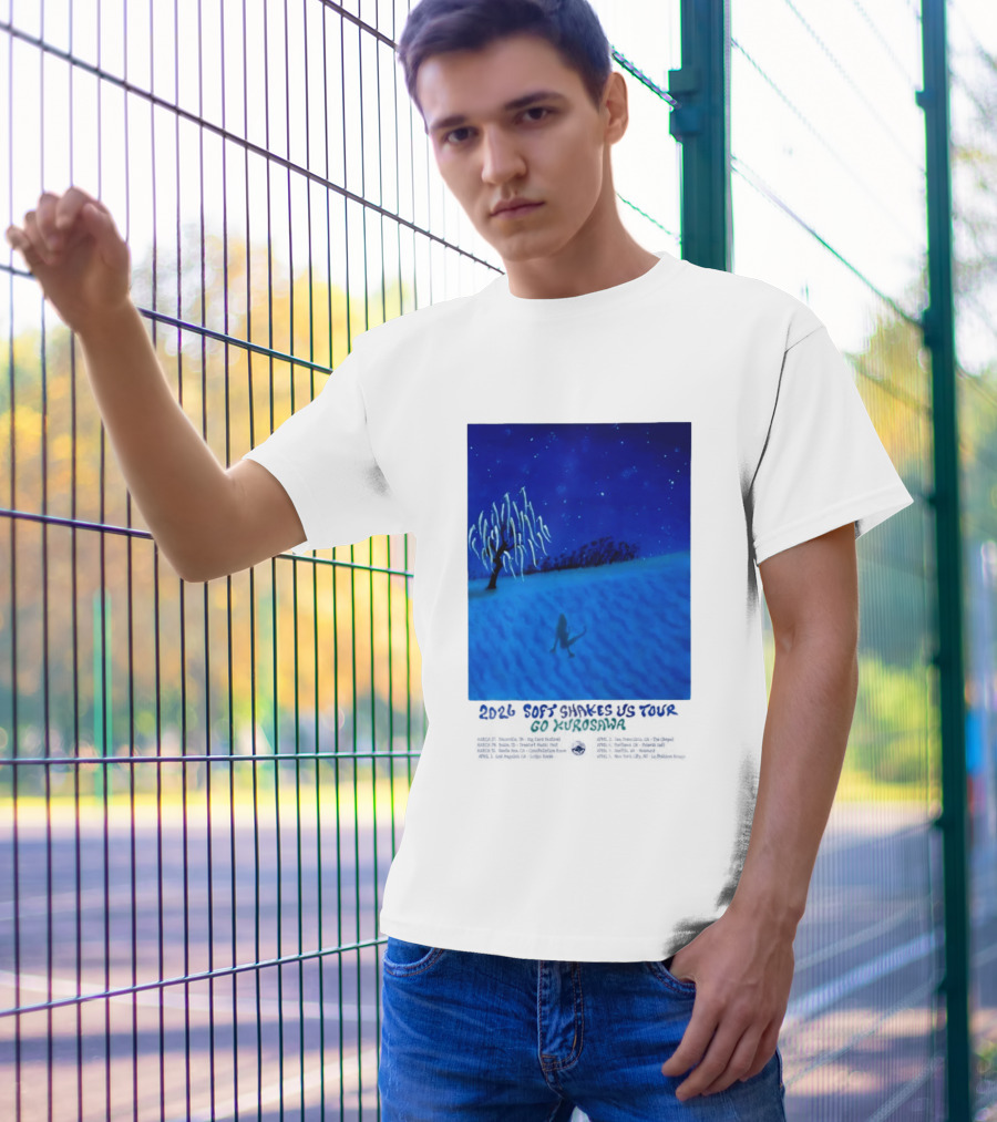 Kikagaku Moyo 2026 Soft Shakes US Tour Goshodaira Night Scene T-Shirt