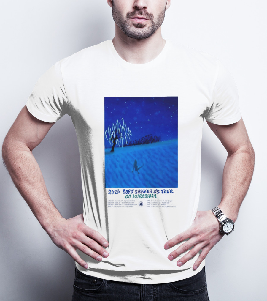 Kikagaku Moyo 2026 Soft Shakes US Tour Goshodaira Night Scene T-Shirt