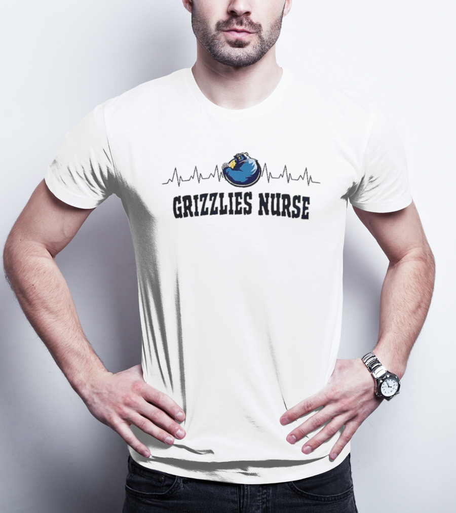 Grizzlies Nurse Heartbeat Appreciation Month T-Shirt