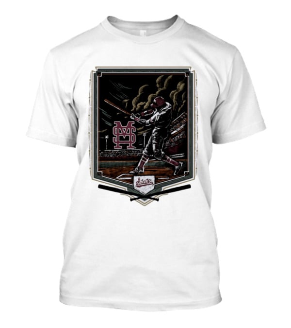 Mississippi State The Thunder Baseball Player Stadium Scene T-Shirt