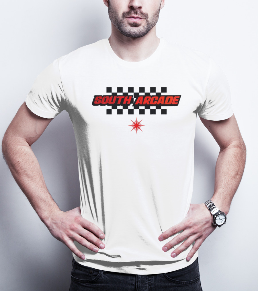 South Arcade Checkered Rock Sound Burst T-Shirt